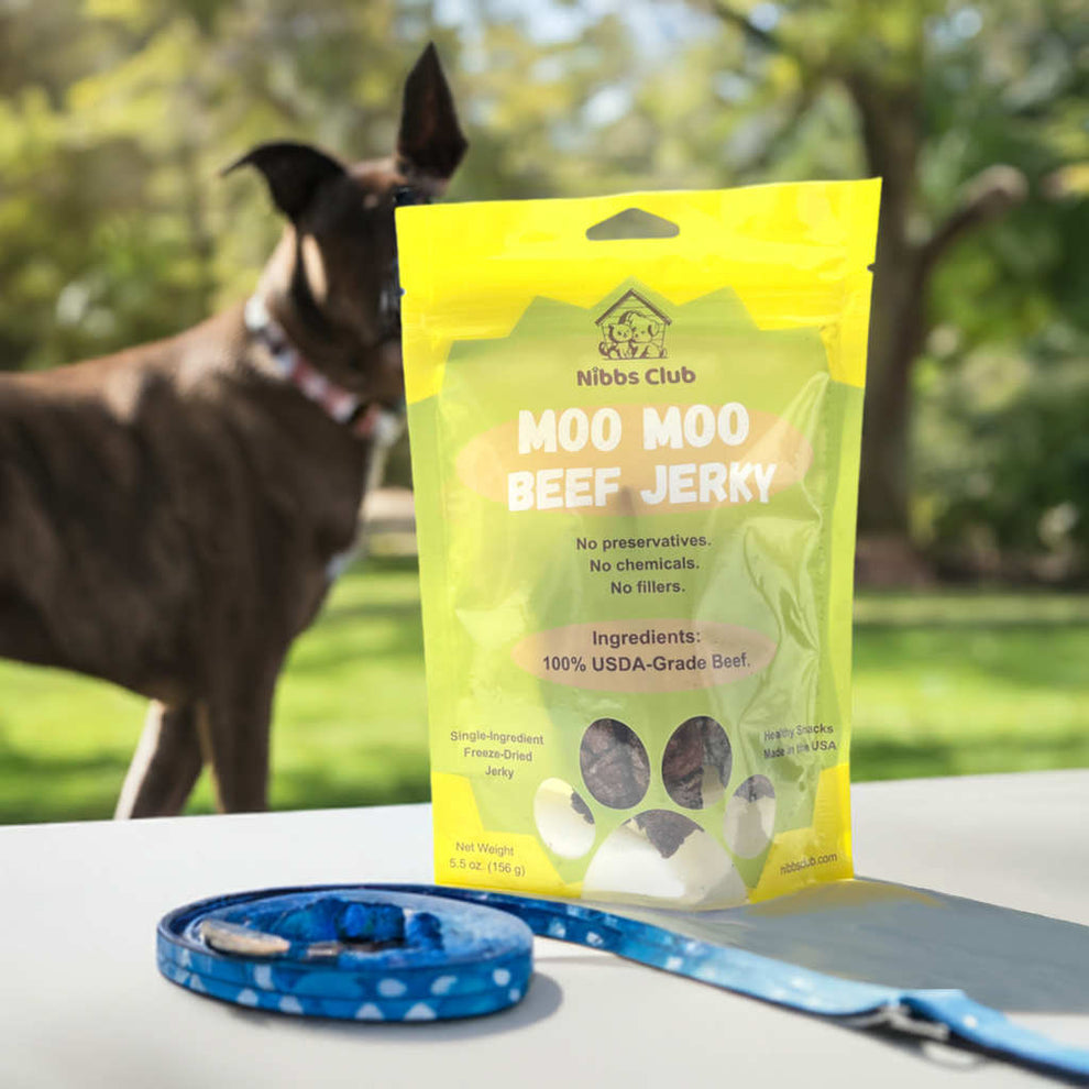 Moo Moo Beef Jerky Dog Treat – Nibbs Club